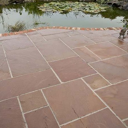 Autumn Brown Garden Paving Slabs | George Davies Turf